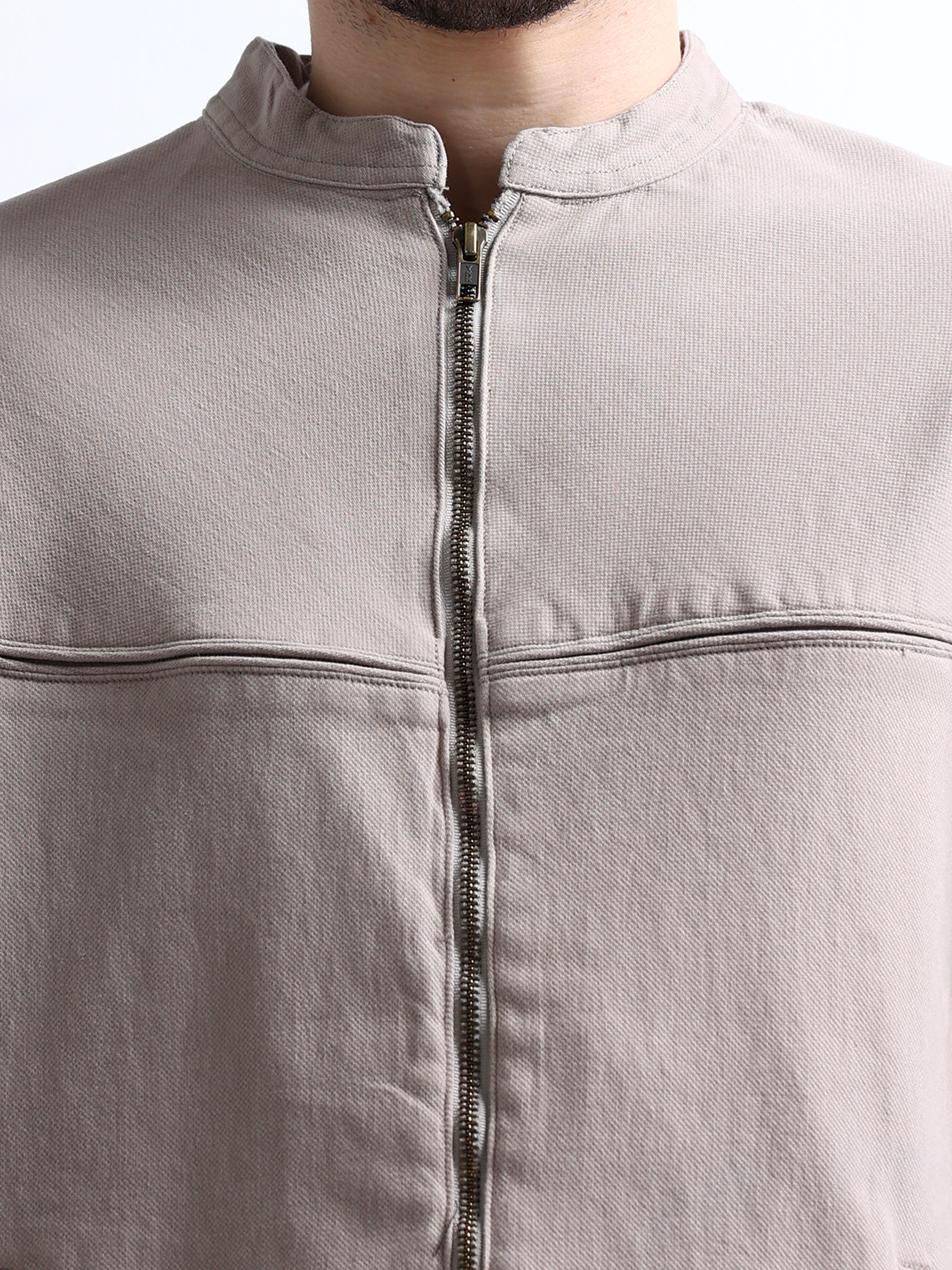 Buy Grey Cut and Sew Pullover Men's Jacket-North Republic